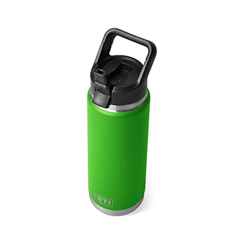 YETI Rambler 26 oz Bottle, Vacuum Insulated, Stainless Steel with Straw Cap, Canopy Green