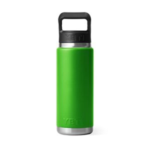 YETI Rambler 26 oz Bottle, Vacuum Insulated, Stainless Steel with Straw Cap, Canopy Green