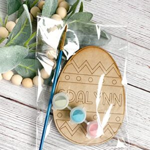 Personalized Easter Egg Paint Kit Name Wood Letter Laser Cut