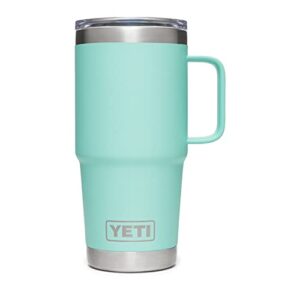 YETI Rambler 20 oz Travel Mug, Stainless Steel, Vacuum Insulated with Stronghold Lid, Seafoam