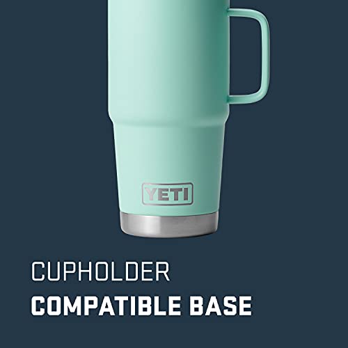 YETI Rambler 20 oz Travel Mug, Stainless Steel, Vacuum Insulated with Stronghold Lid, Seafoam