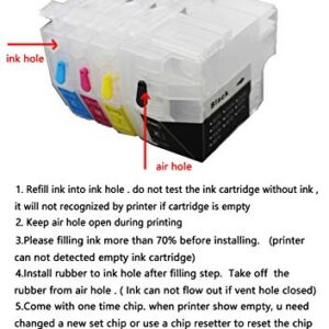 UP Lc3029 Refillable Cartridges Compatible for Brother Printer MFC-J6535DW MFC-J6535DW MFC-J5830DW MFC-J5830DW MFC-J5930DW MFC-J6935DW