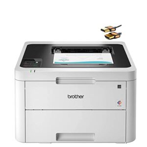 brother hl-l32 30cdw series compact digital wireless color laser printer – mobile printing – auto duplex printing – ethernet & usb connectivity – up to 25 pages/min – 250 sheets input + hdmi cable