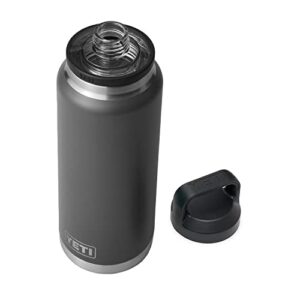 yeti rambler 36 oz bottle, vacuum insulated, stainless steel with chug cap, charcoal