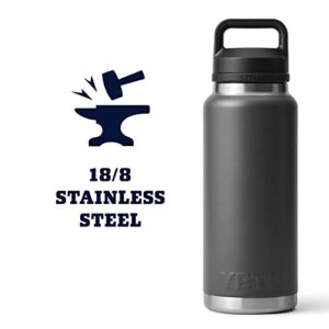 YETI Rambler 36 oz Bottle, Vacuum Insulated, Stainless Steel with Chug Cap, Charcoal