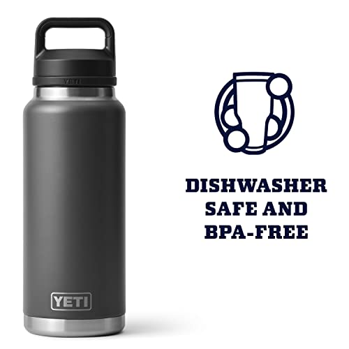 YETI Rambler 36 oz Bottle, Vacuum Insulated, Stainless Steel with Chug Cap, Charcoal