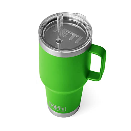 YETI Rambler 35 oz Straw Mug, Vacuum Insulated, Stainless Steel, Canopy Green