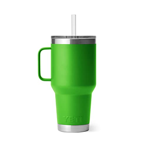 YETI Rambler 35 oz Straw Mug, Vacuum Insulated, Stainless Steel, Canopy Green