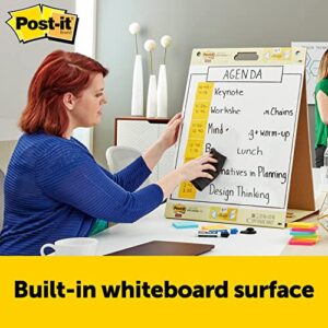 Post-it Super Sticky Portable Tabletop Easel Pad w/Dry Erase Panel, Great for Virtual Teachers and Students, 20x23 Inches, 20 Sheets/Pad, 2 Pads, Built-in Stand (563DE VAD 2PK) , White