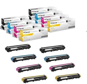 cs compatible toner cartridge replacement for brother tn225 tn-225 tn221 tn-221 tn-221bk tn-225c tn-225m tn-225y set dcp-9020cdn 9020cdw hl-3140cdw 3150cdw mfc-9130cw 9330cdw 9340cdw 8 color set