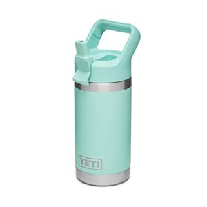 yeti rambler jr. 12 oz kids bottle, with straw cap, seafoam