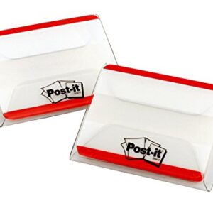 Post-it Tabs, 2 in, Solid, Red, 25 Tabs/On-The-Go Dispenser, 2 Dispensers/Pack (686F-50RD)