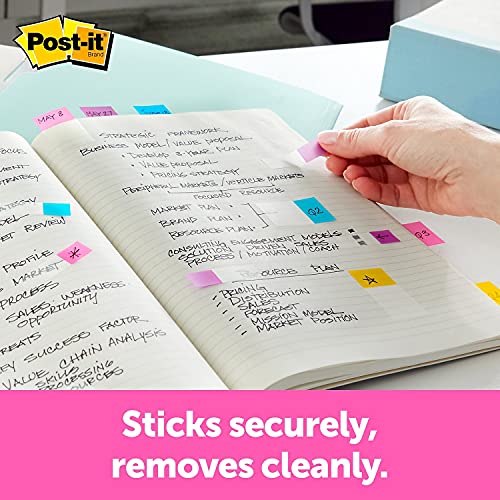 Post-it 680RYBGVA Flags, 1-Inch, Bonus Pack Pen, Highlighter, 250/PK, Assorted