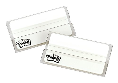 Post-it Tabs, 3 in, Solid, White, 25 Tabs/On-The-Go Dispenser, 2 Dispensers/Pack (686F-50WH3IN)