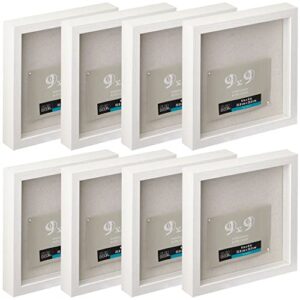 michaels bulk 8 pack: white 9”; x 9”; belmont shadow box by studio décor®