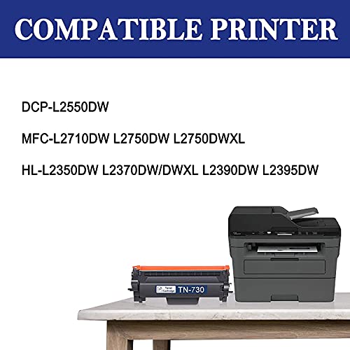 HeBei [1 Pack,Black] TN730 TN-730 Compatible Toner Cartridge Replacement for Brother DCP-L2550DW MFC-L2710DW L2750DWXL L2750DW HL-L2350DW L2390DW L2395DW L2370DW/DWXL Printer