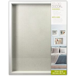 michaels bulk 9 pack: white flat 14”; x 18”; shadow box by studio décor®