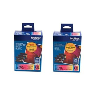 brother 2 pack lc793pks innobella super high yield cyan/magenta/yellow ink cartridge