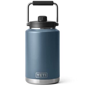 yeti rambler gallon jug, vacuum insulated, stainless steel with magcap, nordic blue