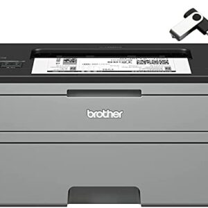 Brother HL-L2350DW Series Compact Wireless Monochrome Laser Printer - Auto 2-Sided Printing - Up to 32 Pages/min -WULIC Printer Cable + 64GB USB Flash Drive.