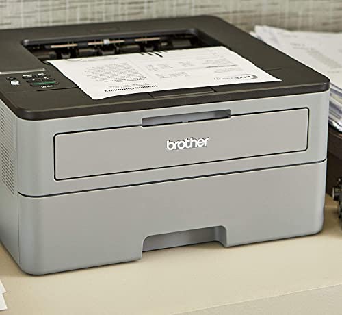 Brother HL-L2350DW Series Compact Wireless Monochrome Laser Printer - Auto 2-Sided Printing - Up to 32 Pages/min -WULIC Printer Cable + 64GB USB Flash Drive.