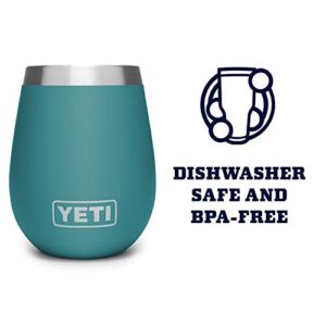 YETI Rambler 10 oz Wine Tumbler, Vacuum Insulated, Stainless Steel, River Green