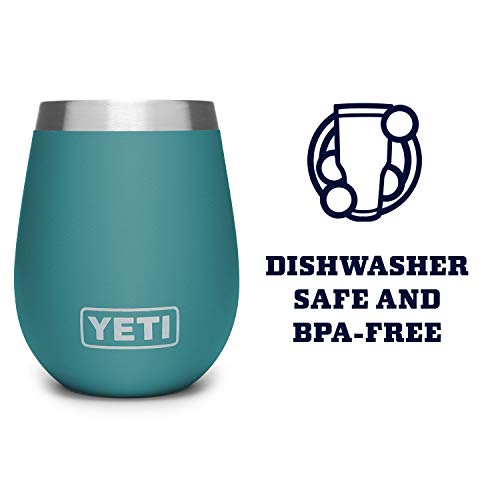 YETI Rambler 10 oz Wine Tumbler, Vacuum Insulated, Stainless Steel, River Green