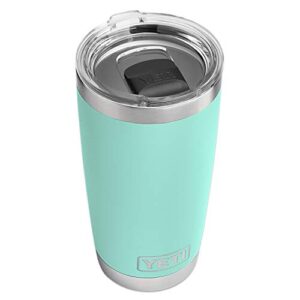 yeti rambler 20 oz tumbler, stainless steel, vacuum insulated with magslider lid, seafoam