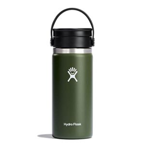 hydro flask 16 oz wide mouth bottle with flex sip lid olive