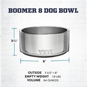 YETI Boomer 8, Stainless Steel, Non-Slip Dog Bowl, Holds 64 Ounces, Nordic Purple