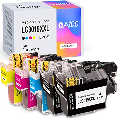 OA100 Compatible Ink Cartridge Replacement for Brother LC3019 LC 3019 for MFC-J5330dw MFC-J6930dw MFC-J6530dw MFC-J6730dw (Black Cyan Magenta Yellow, 5-Pack)