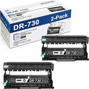 MaxColor 2 Pack DR730 DR-730 Drum Unit Replacement for Brother DCP-L2550DW HL-L2390DW L2370DW/DWXL L2350DW L2395DW MFC-L2750DW L2710DW L2750DWXL Printer Drum Unit (Toner Not Included)