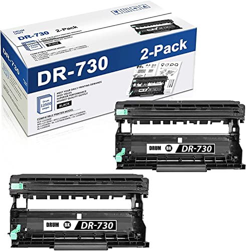 MaxColor 2 Pack DR730 DR-730 Drum Unit Replacement for Brother DCP-L2550DW HL-L2390DW L2370DW/DWXL L2350DW L2395DW MFC-L2750DW L2710DW L2750DWXL Printer Drum Unit (Toner Not Included)