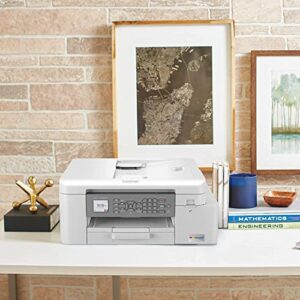 Brother MFC-J4335DW INKvestment Tank All-in-One Color Inkjet Printer, Print Scan Copy Fax, Auto Duplex Printing, Wireless Printing, 4800 x 1200 dpi, White, Bundle with Cefesfy Printer Cable