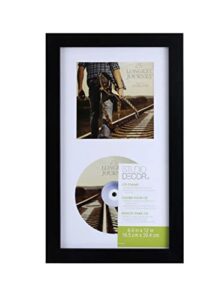 studio decor standard cd frame display case black frame 6.5″ x 12″ real glass