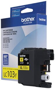 brother international lc103y high yield yellow ink cart