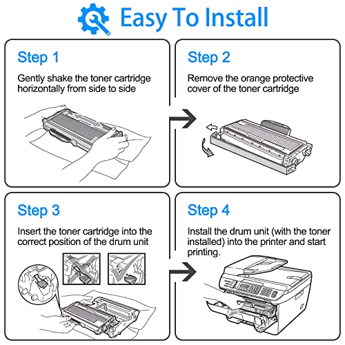 NineLeaf (3,000 Pages per Compatible Toner Cartridge Replacement for Brother TN760 TN-760 TN730 with CHIP to use in DCP-L2550DW HL-L2350DW HL-L2390DW MFC-L2710DW MFC-L2750DW Printer (1 Pack Black)