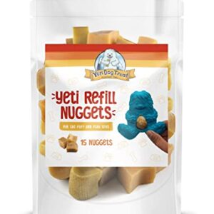 Yeti Refill Nuggets for Puff and Play Dog Toys, Natural Yak Cheese Treats for Interactive Chew Toys and Dispensers, 15 Pieces, 7 Oz