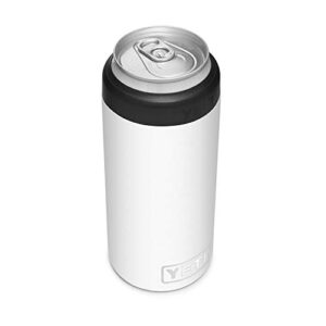 yeti rambler 12 oz. colster slim can insulator for the slim hard seltzer cans, white