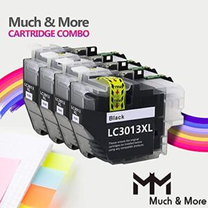 MM MUCH & MORE Compatible Ink Cartridge Replacement for Brother LC-3013 LC3013 Used with MFC-J487DW MFC-J491DW MFC-J497DW MFC-J690DW MFC-J895DW Printers (4 Black)