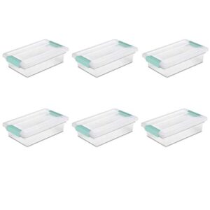 sterilite 19618606 small clip box, clear lid & base w/colored latches