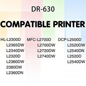 (1 x Drum) Green Toner Supply Compatible DR630 Drum Unit (Drum only) Replacement for DCP-L2520DW DCP-L2540DW MFC-L2700DWMFC-L2740DW Printer