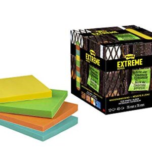 Post-it Extreme Notes EXT33M-12-FRGE, Assorted Colours, 76 mm x 76 mm, 45 Sheets