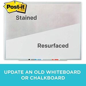 Post-it Dry Erase Whiteboard Film Surface for Walls, Doors, Tables, Chalkboards, Whiteboards, and More, Removable, Stain-Proof, Easy Installation, 50 Ft x 4 Ft (DEF50X4)