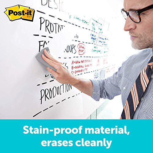 Post-it Dry Erase Whiteboard Film Surface for Walls, Doors, Tables, Chalkboards, Whiteboards, and More, Removable, Stain-Proof, Easy Installation, 50 Ft x 4 Ft (DEF50X4)