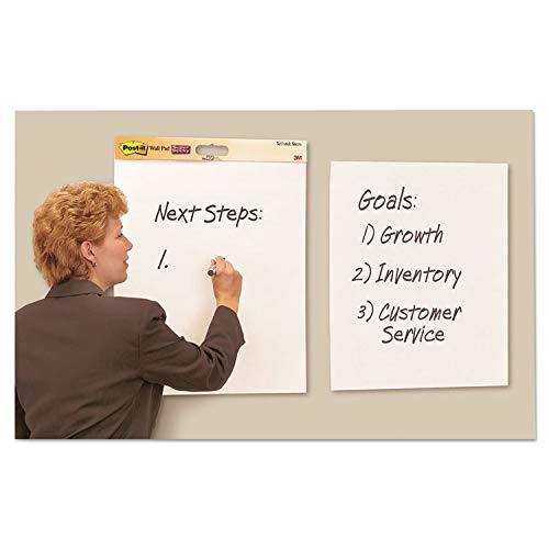 Post-it 566 Self-Stick Wall Pad, 20 x 23, White, 20 Sheets, 4/Carton