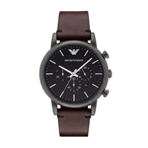 emporio armani men’s ar1919 dress brown leather watch