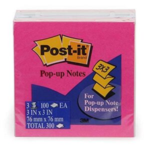 darice 3m3301-3au-ff post-it pop-up notes – ultra colors – 3x3″ – 3pk