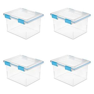 sterilite 32qt clear gasket box 19334304 32qt clear gasket box (pack of 4)