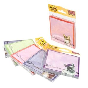 Post-it Super Sticky Printed Notes, 4 in x 4 in, Pet Designs, 1 Pad/Pack, 75 Sheets/Pad (6355-PET-CITY)